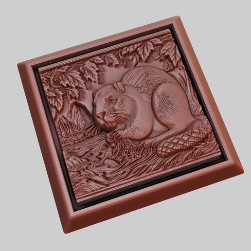 3D file Beaver Animal 3D Model for CNC Router Laser & 3D Printer 🦫 ・3D ...