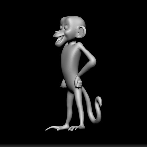 STL file Monkey Toon Character Figurine - Playful Animated Ape Design ...