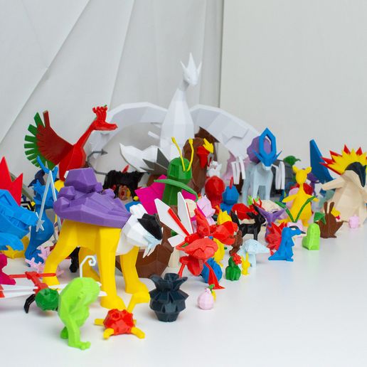3D file Low Poly Pokemon Collection Generation 2 🐉 ・3D printer design ...
