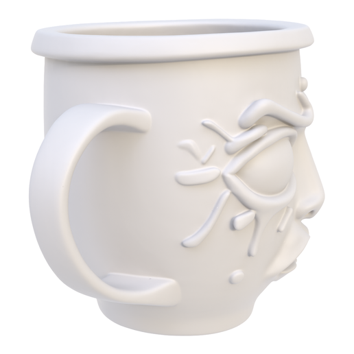 ☕ Mug crying 02・ 3D File for 3D printing・Cults