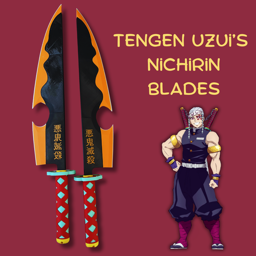 🗡️ Tengen Uzui's Nichirin blades・ 3D File for 3D printing・Cults
