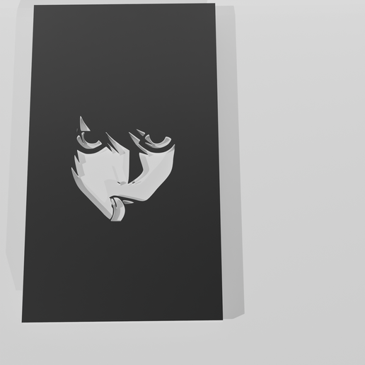 🎨 L Death Note Decor - Wall Art Onecolor・ 3D File for 3D printing・Cults