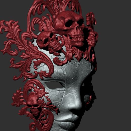 👸 Wraith Queen Masquerade Mask No.1・ STL File for 3D printing・Cults