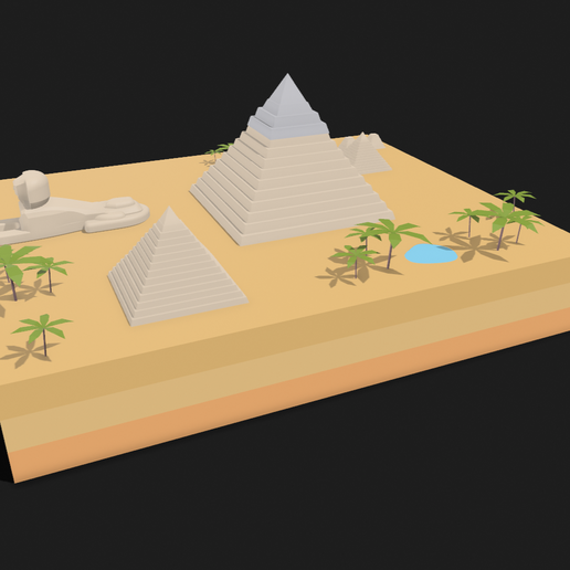 Free STL file Egypt Pyramids and sphinx Diorama 🇪🇬 ・3D printing ...