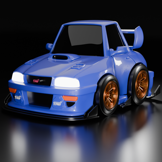 🚗 Subaru Tooned Car・ STL File for 3D printing・Cults