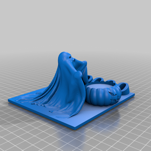 👻 Ghost and pumpkin tea light・Free STL File for 3D printing・Cults