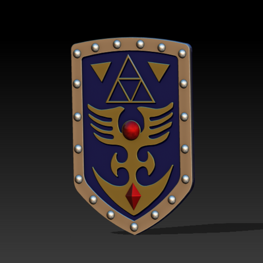 STL file Fighter's Shield - The Legend of Zelda 🛡️ ・3D printable model ...