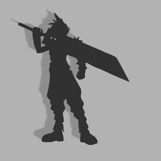 arquivo STL Cloud FFVII Wall Art ☁️ ・Modelo para download e impressão ...