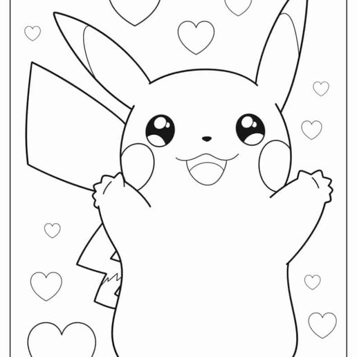 cute baby pikachu coloring pages