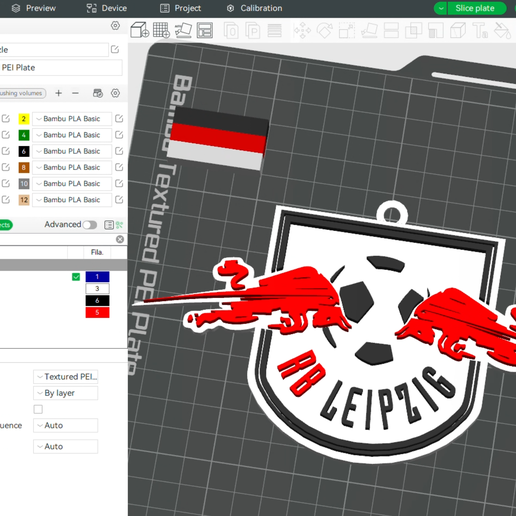 🗝️ Bundesliga RB Leipzig keychain badge shield・ 3D File for 3D printing ...