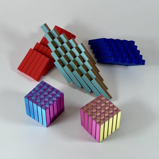 👌 Wobble Pixels Fidget Flexible Toy Print in Place・ 3D File for 3D ...