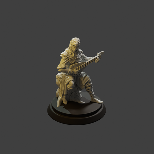 ♂️ Male Elf Bard・ STL File for 3D printing・Cults