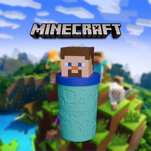 3D file Steve Minecraft Tumbler 🚸 ・Model to download and 3D print・Cults