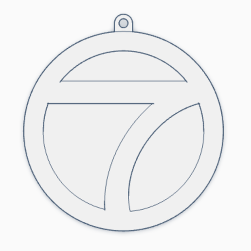 🟣 Circle 7 Ornament・ STL File for 3D printing・Cults