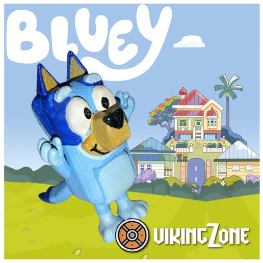 🚸 Bluey Articulated・ 3D File for 3D printing・Cults
