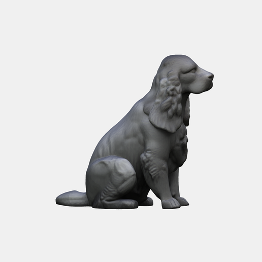 STL file Spaniel Cute Figure Dog 🐕 ・3D printable model to download・Cults