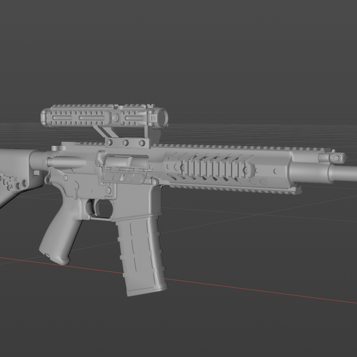 OBJ file German RS556 rifle digital model material 🗺️ ・3D print object ...