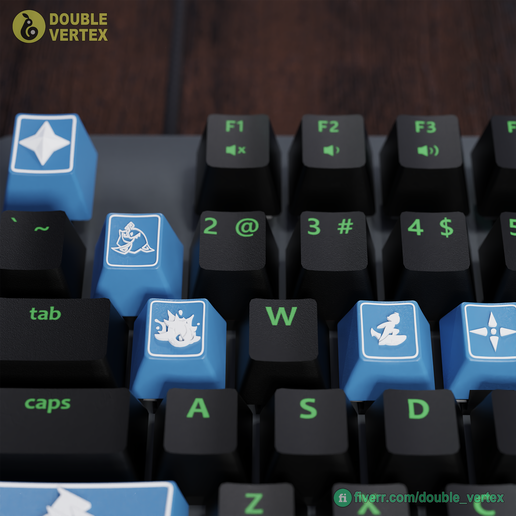 🔑 Genshin Impact Mualani Keycaps – OEM Profile STL Files for Mechanical ...