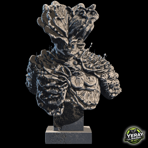 Archivo STL Busto del Bloater - The Last of Us - Escala 30 cm - Modelo ...