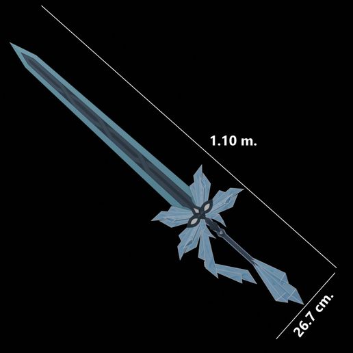 🧊 Capitano Ice Sword - Genshin Impact・ STL File for 3D printing・Cults