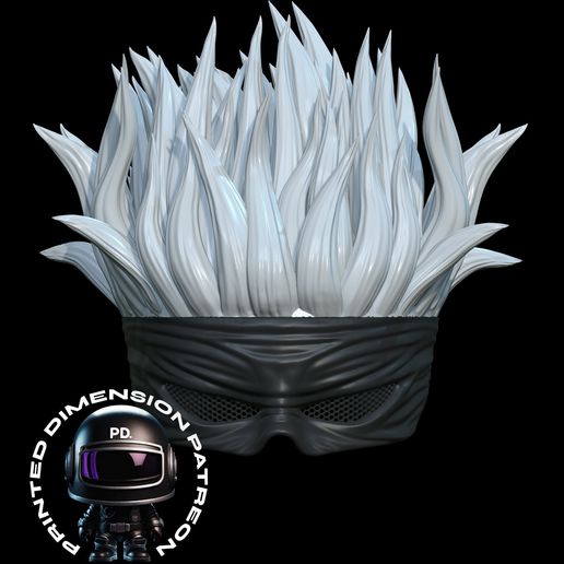 🎭 Satoru Gojo Wearable Mask - Jujutsu Kaisen・ 3D File for 3D printing・Cults