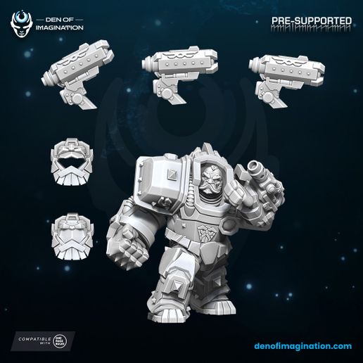 🛰 Space Dwarfs - Khazaroth Empire Iron Moles・ 3D File for 3D printing・Cults