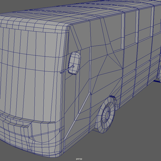 🚌 Low Poly Bus // Design 01・ STL File for ・Cults