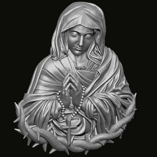 STL file Mary Pendant ️ ・Model to download and 3D print・Cults