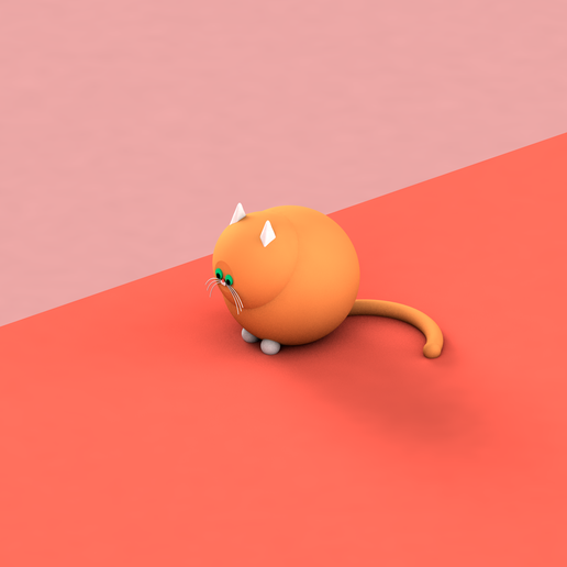 3D file cute cat with hat 🐱 ・3D print design to download・Cults
