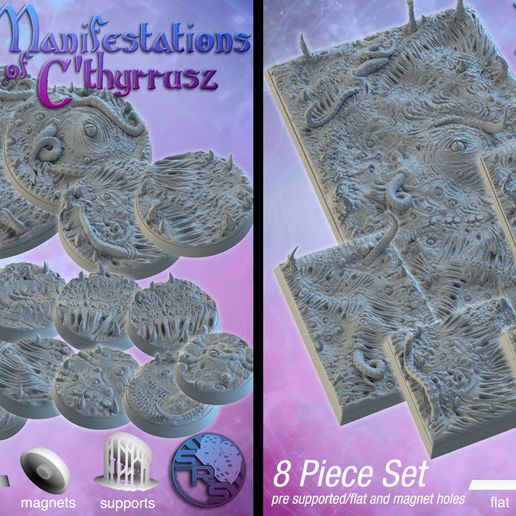 🟪 Eldritch Bases・ 3D File for ・Cults