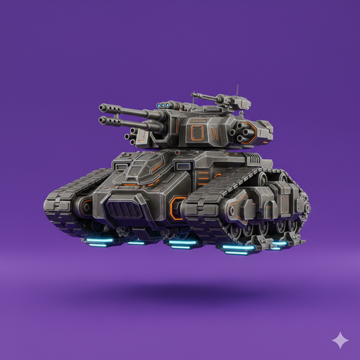 futuristic hover tank