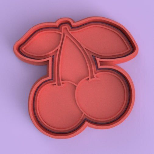 🍒 cherry cutter + cherry stamp / cherrys cutter + stamp・ STL File for ...