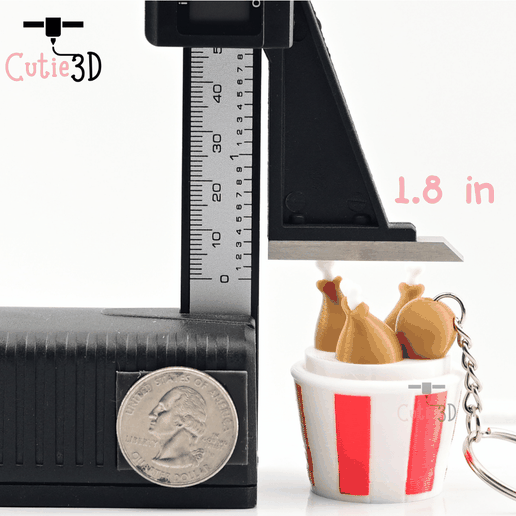 👌 Cutie3D Twisty Keycap Fidget Clicker Fried Chicken Bucket Keychain ...