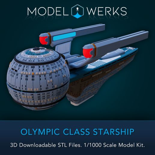 Archivo 3D 1/1000 Scale Olympic Class Starship 🖖 ・Objeto imprimible en ...