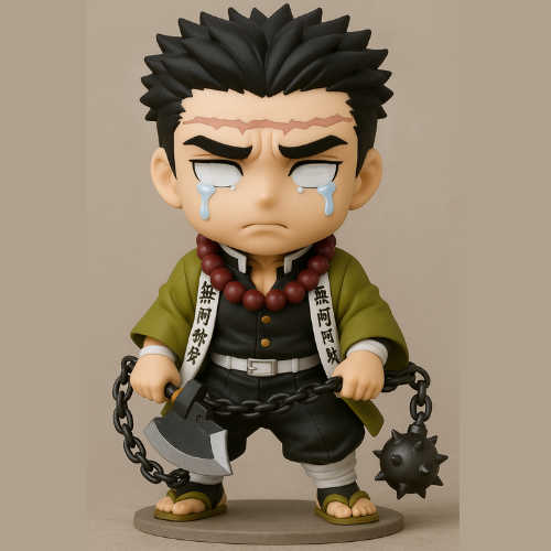 👾 Gyomei Himejima, Demon Slayer, figura estilo chibi,・ STL File for 3D ...