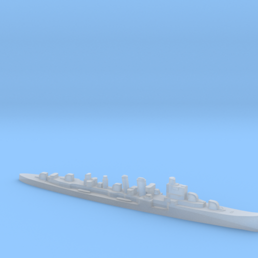 STL file HMS Delhi cruiser 1:1800 WW2 ♟ ・3D printer model to download・Cults