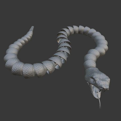 STL file Rattlesnake 🦎 (OBJ)・3D printable model to download・Cults