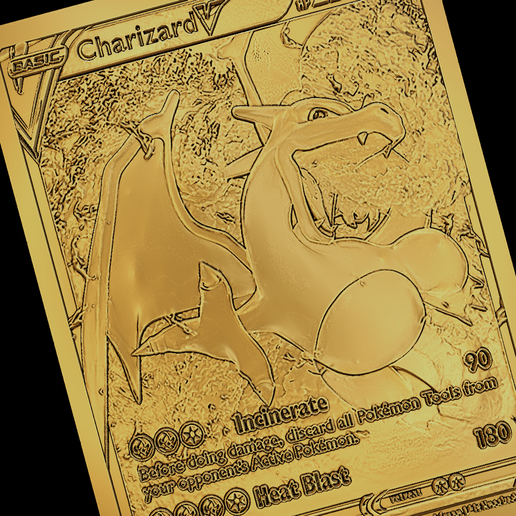 🐉 Charizard Pokemon anime card・ STL File for 3D printing・Cults