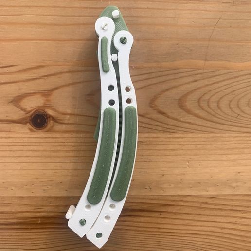 Imprimible en 3D CS:GO Cuchillo mariposa (no necesita tornillos) - Balisong trainer • hecho con ...