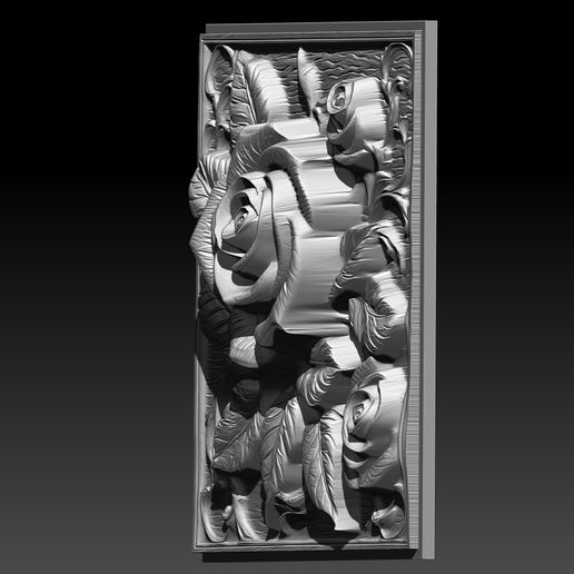 🌹 "Elegant Rose Floral Panel"・Free STL File for 3D printing and CNC ...