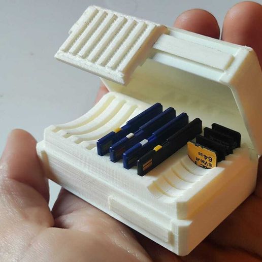 📦 Another micro SD box (slide latch locker)・ STL File for 3D printing・Cults