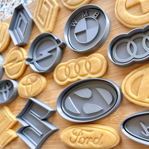 🚗 Big Car logo cookie cutter set・ STL File for 3D printing・Cults