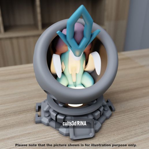 🐉 Suicune healing machine pods・ STL File for 3D printing・Cults