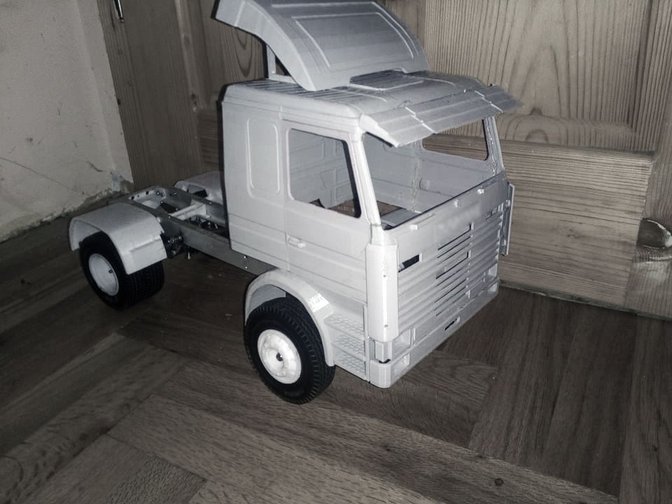 -Datei 3D gedruckt RC Old Truck Fahrerhaus scanya Maßstab 14 herunterladen • Design für 3D ...