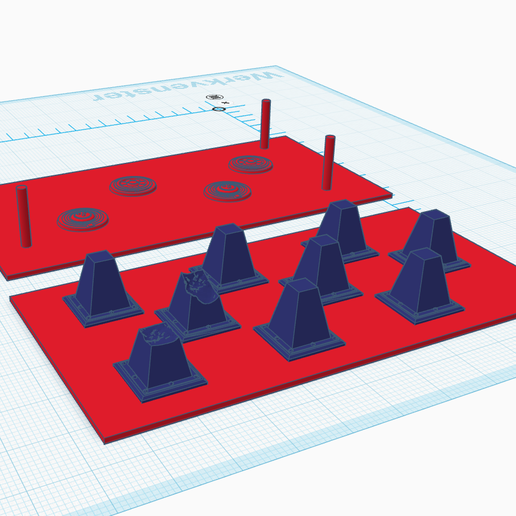 🐉 Flames of War Dragon Teeth and Minefield・ STL File for 3D printing・Cults