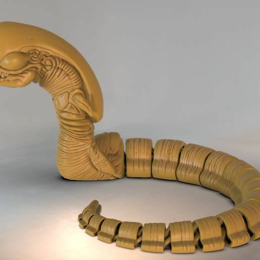 👽 Flexi Alien Chest Burster・ 3D File for 3D printing・Cults