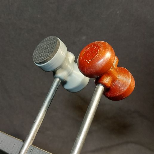 🔨 Hammer Kick Drum Beater, Reversible, for 1/4". Set of 2・ STL File for ...