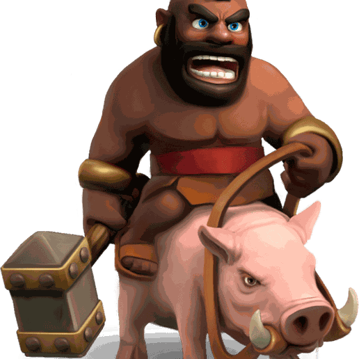 🐗 HOG RIDER CLASH OF CLANS・ STL File for 3D printing・Cults