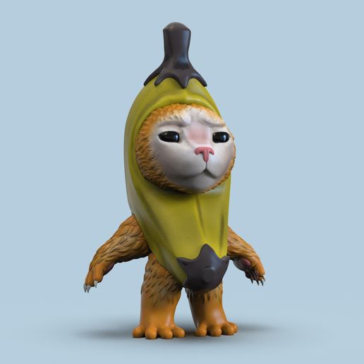STL file BANANA CAT 🍌 ・3D printable model to download・Cults
