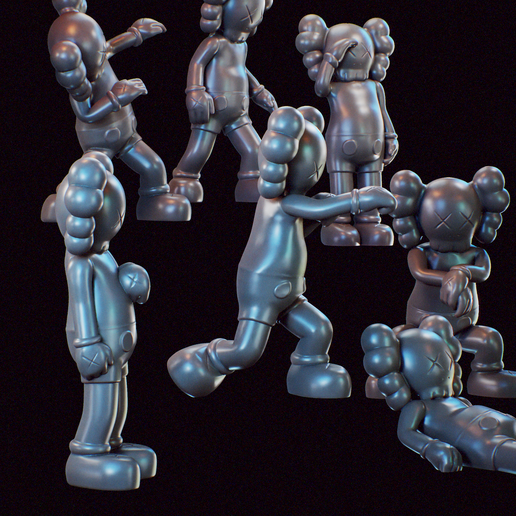 🦸‍♀️ Kaws Companion x 9 mega pose bundle pack・ STL File for 3D printing ...